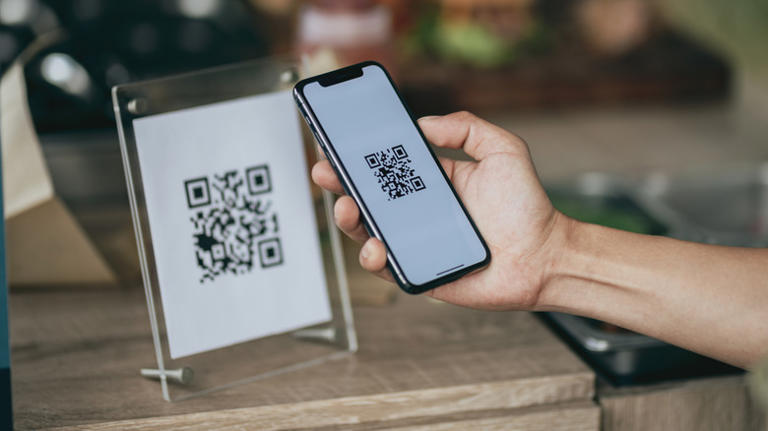 How do you scan a QR code that's already on your phone's screen? It's ...