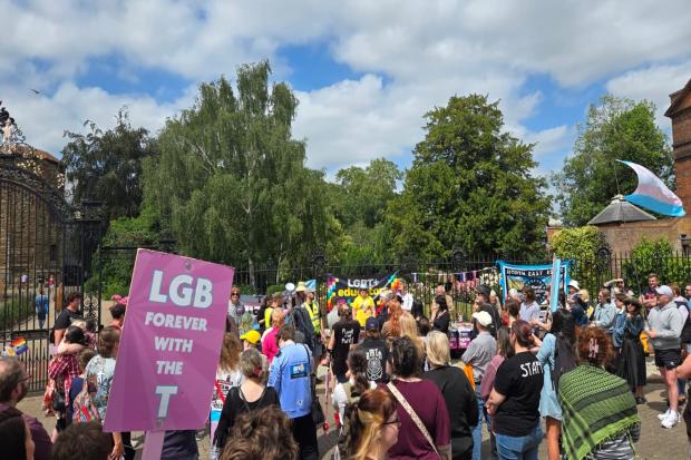 Dozens attend trans rights protest in Colchester in response to 'single ...