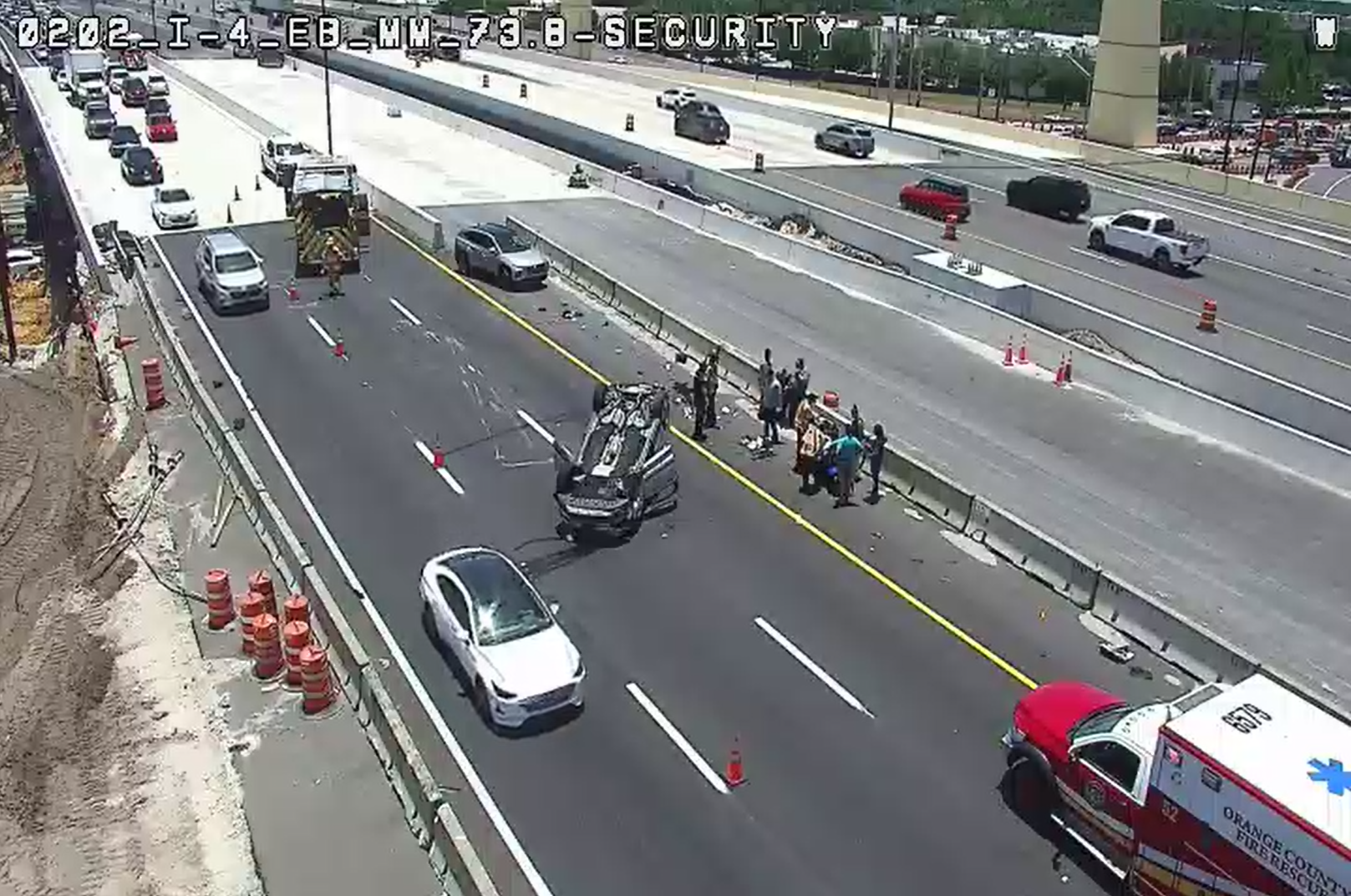I-4 eastbound reopened in Doctor Phillips after a vehicle flipped