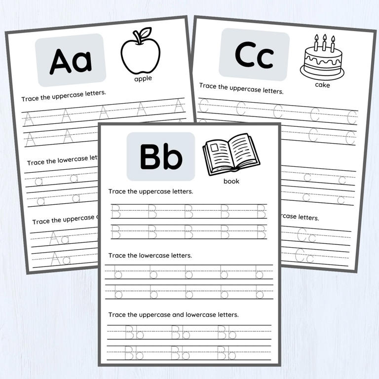 Free letter tracing worksheets A-Z
