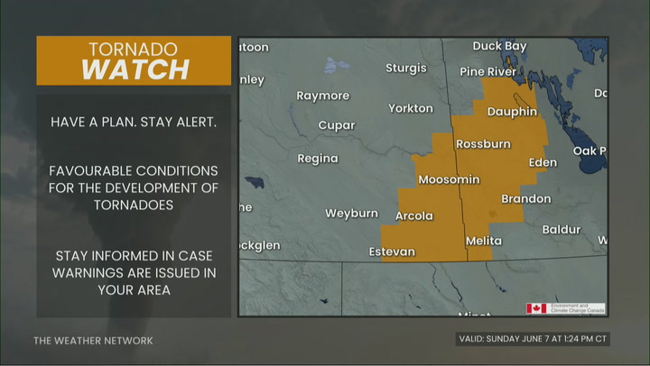 Prairie tornado watch: Severe storms and heavy rain forecast