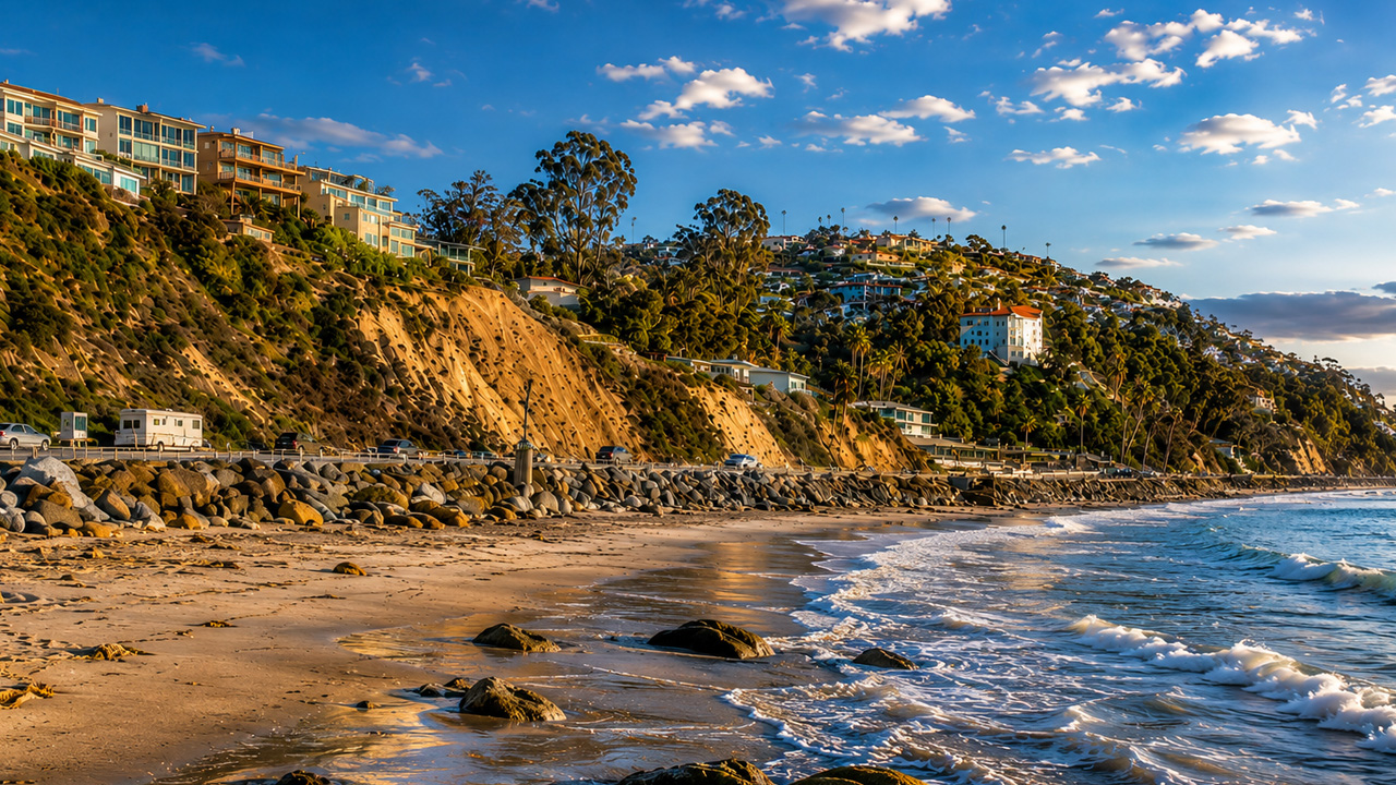 What makes Pacific Palisades look so peaceful at golden hour