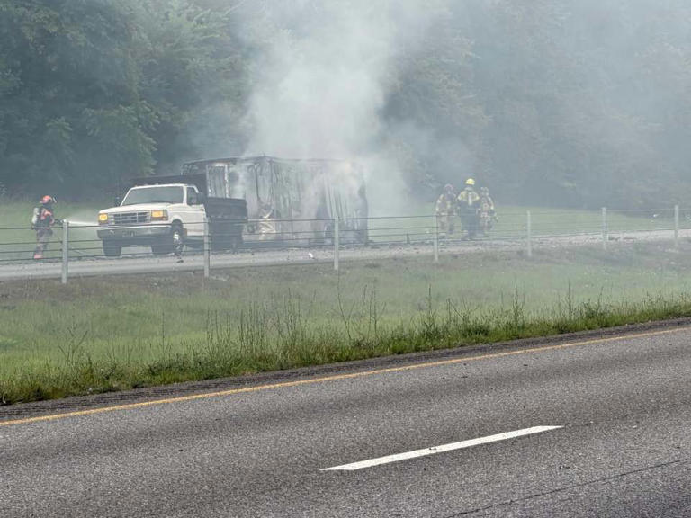 Trailer fire near Chattanooga sends fireworks shooting over I-75