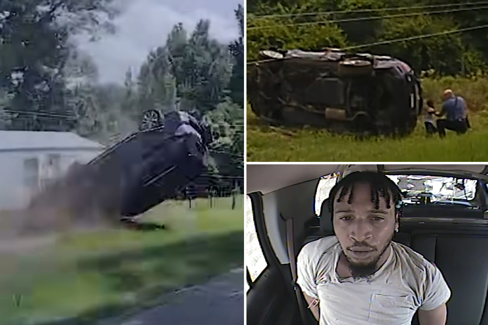 Horrifying moment car flips off road, flinging 4-month-old from vehicle ...