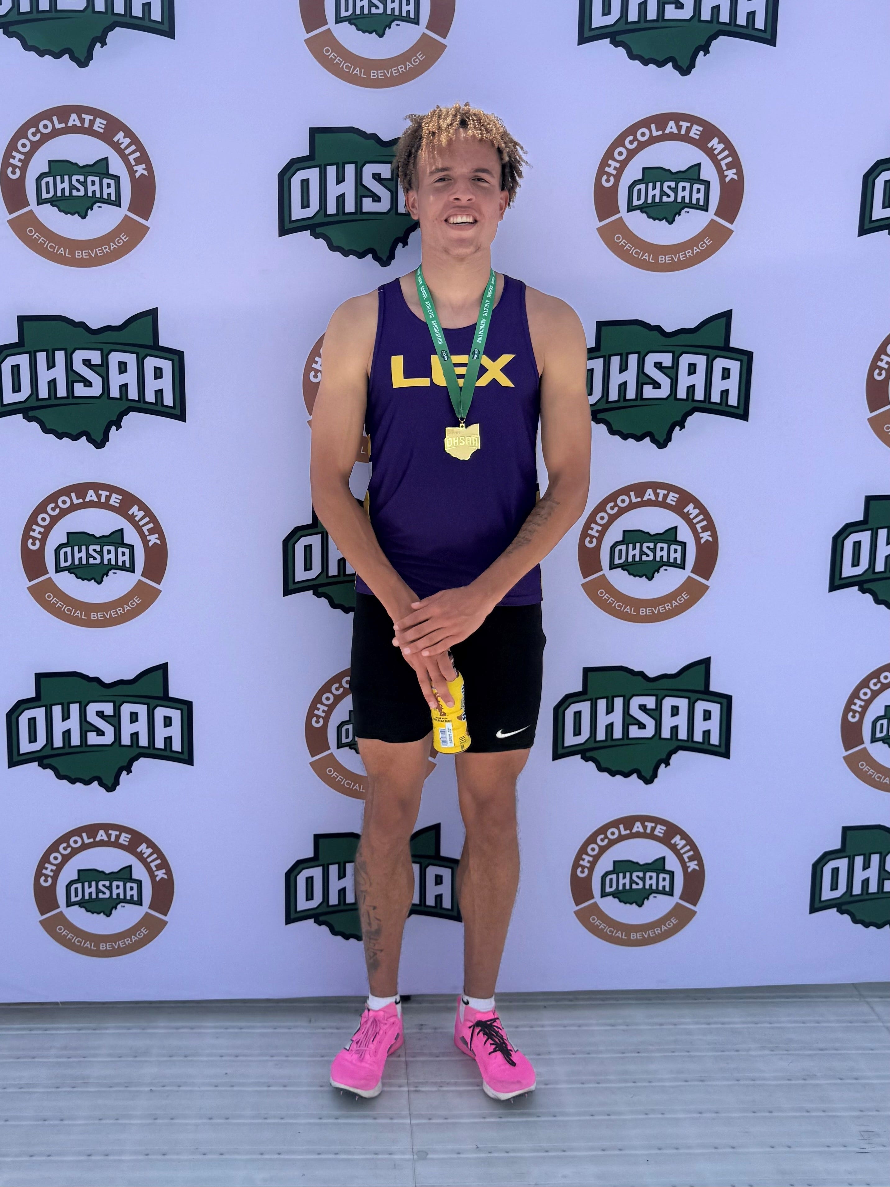 Lexington's Latrell Hughes repeats as 800-meter OHSAA state champion
