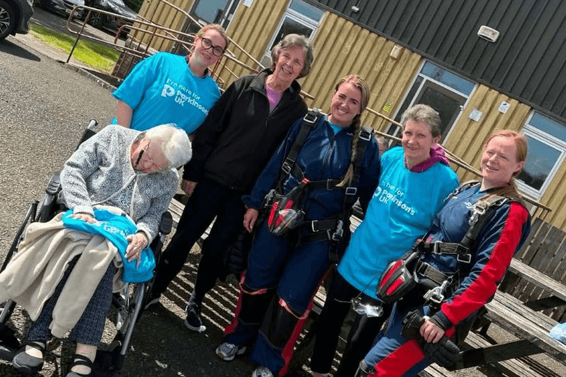 Glasgow care home workers take to the skies to raise money for ...