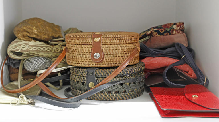 Prevent handbags from cluttering up your closet with a simple Dollar ...