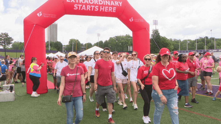 Walkers lace up for heart health and cardiac arrest awareness