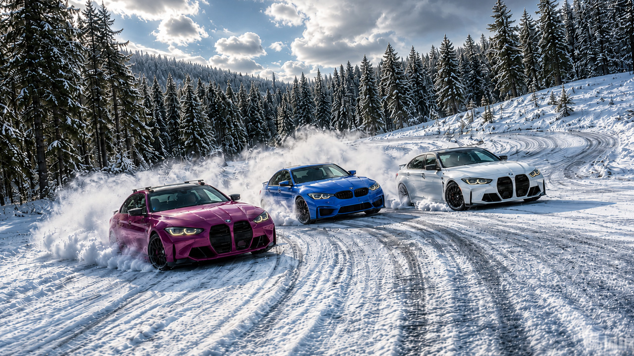 Can two RWD BMW M3s survive deep snow?