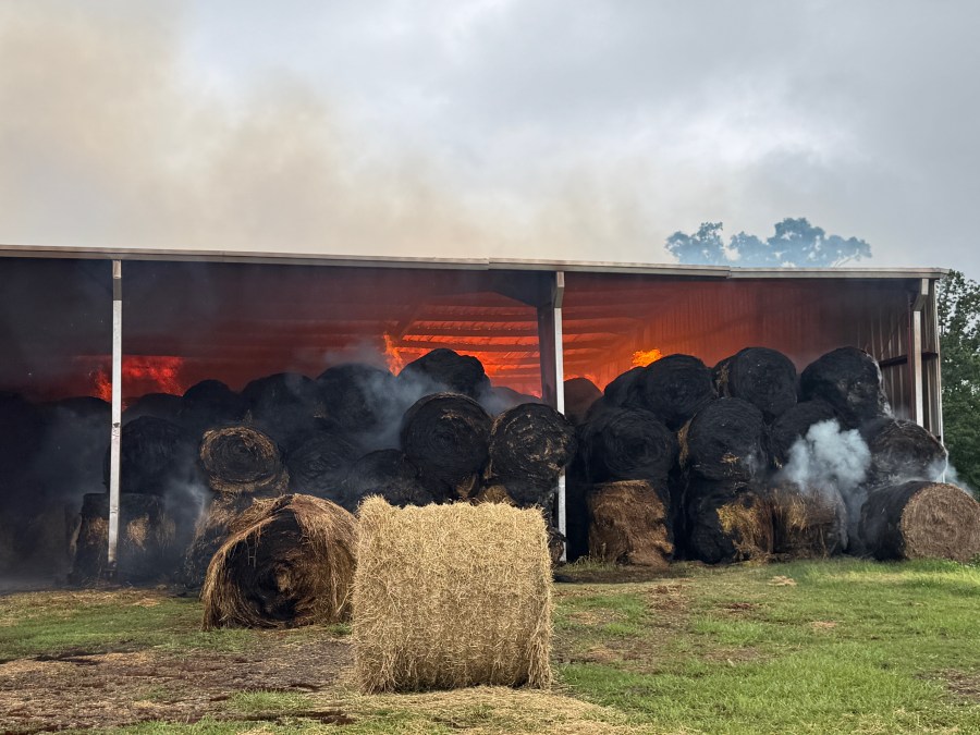Fire damages hay barn in Jasper County