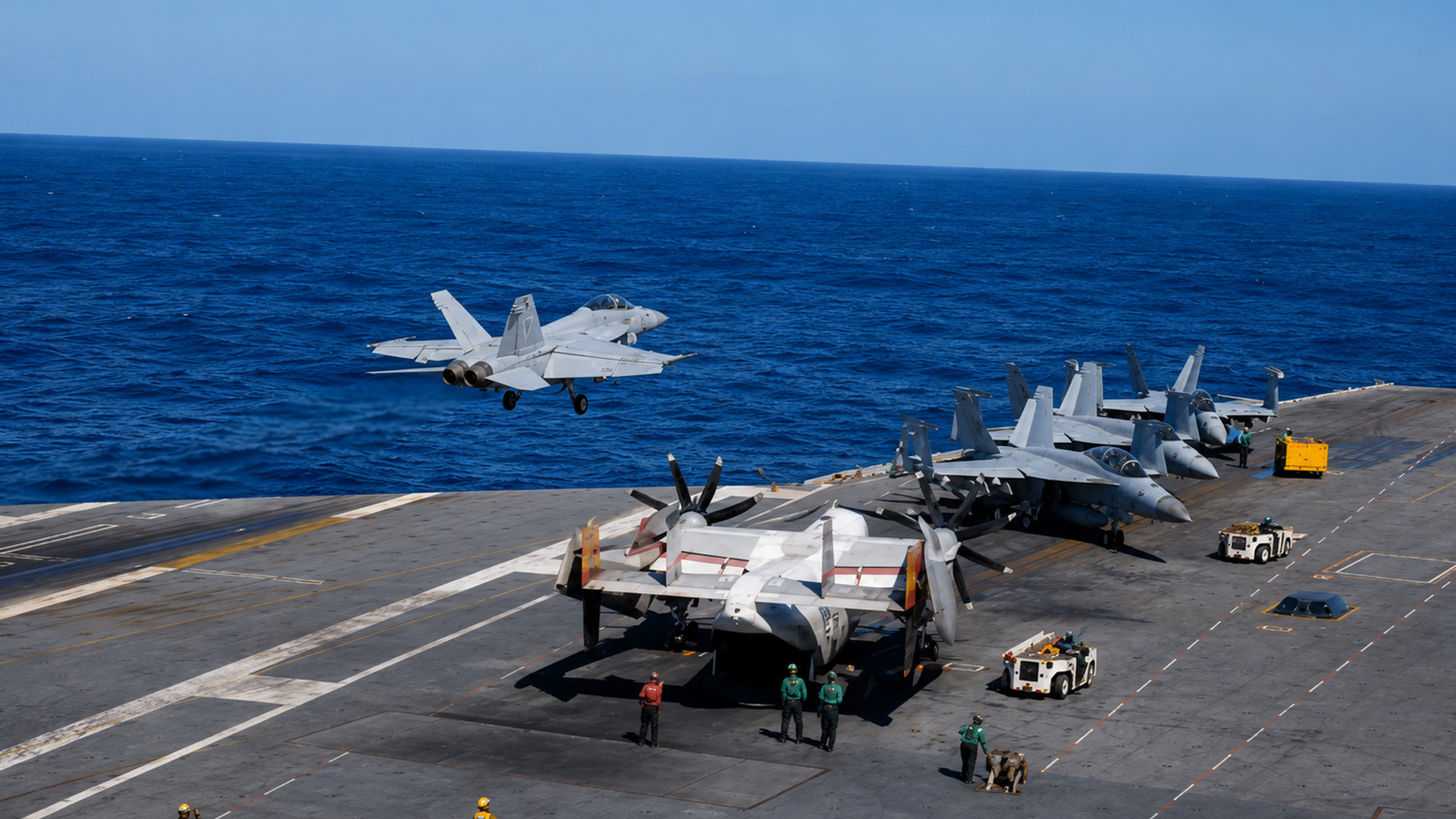 USS Nimitz conducts flight operations at sea