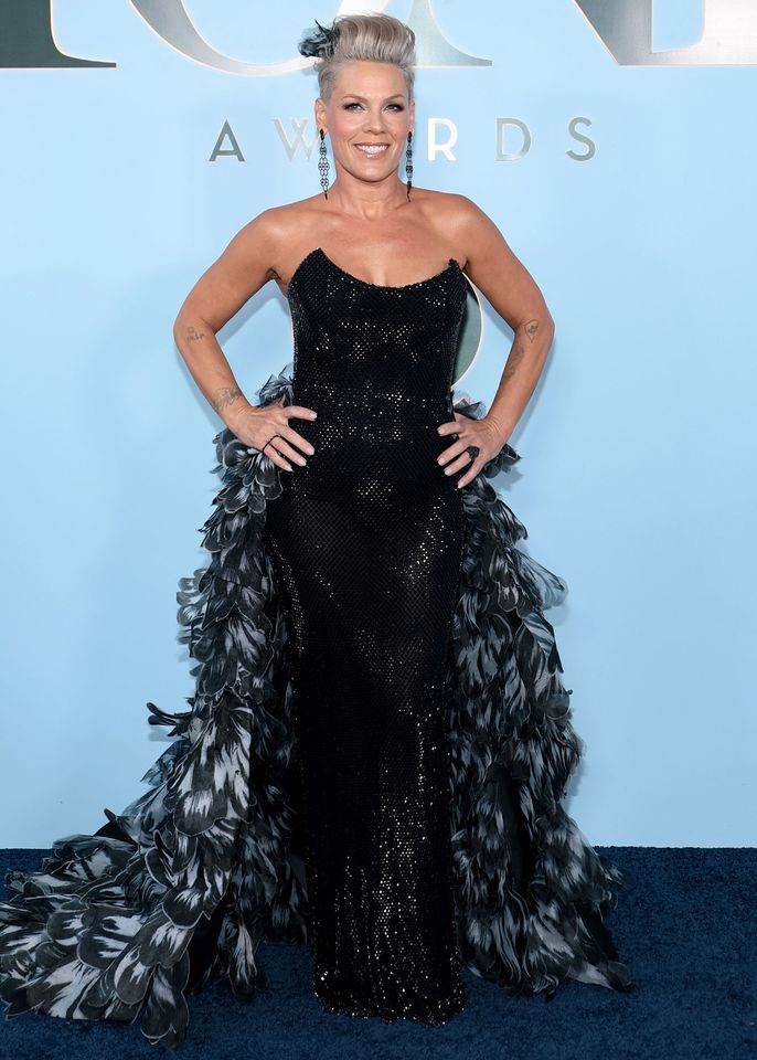 Pink has her whole family by her side as she walks the 2026 Tony Awards ...