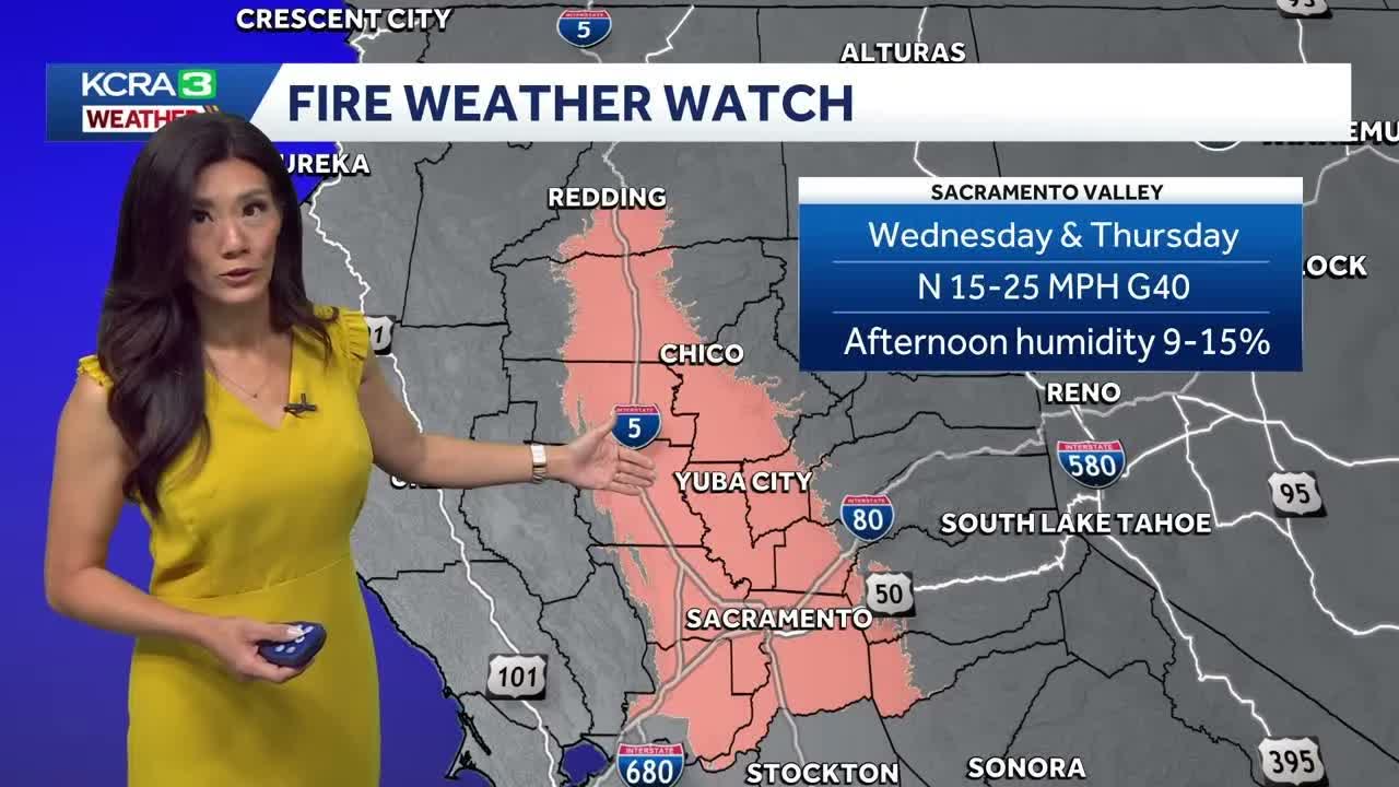 NorCal forecast - cooler start, heat & fire danger return