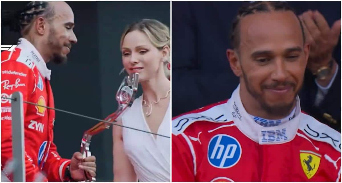 Watch: Lewis Hamilton and Kim Kardashian's 'flying kiss' steal ...