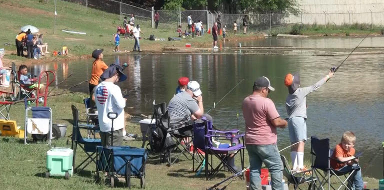 Young anglers compete in Wally Vess fishing rodeo at Brahan Spring Park
