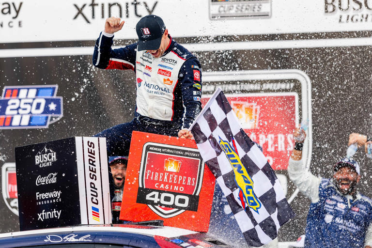 Photos: Caution flags, Kyle Busch tributes and a Denny Hamlin comeback ...