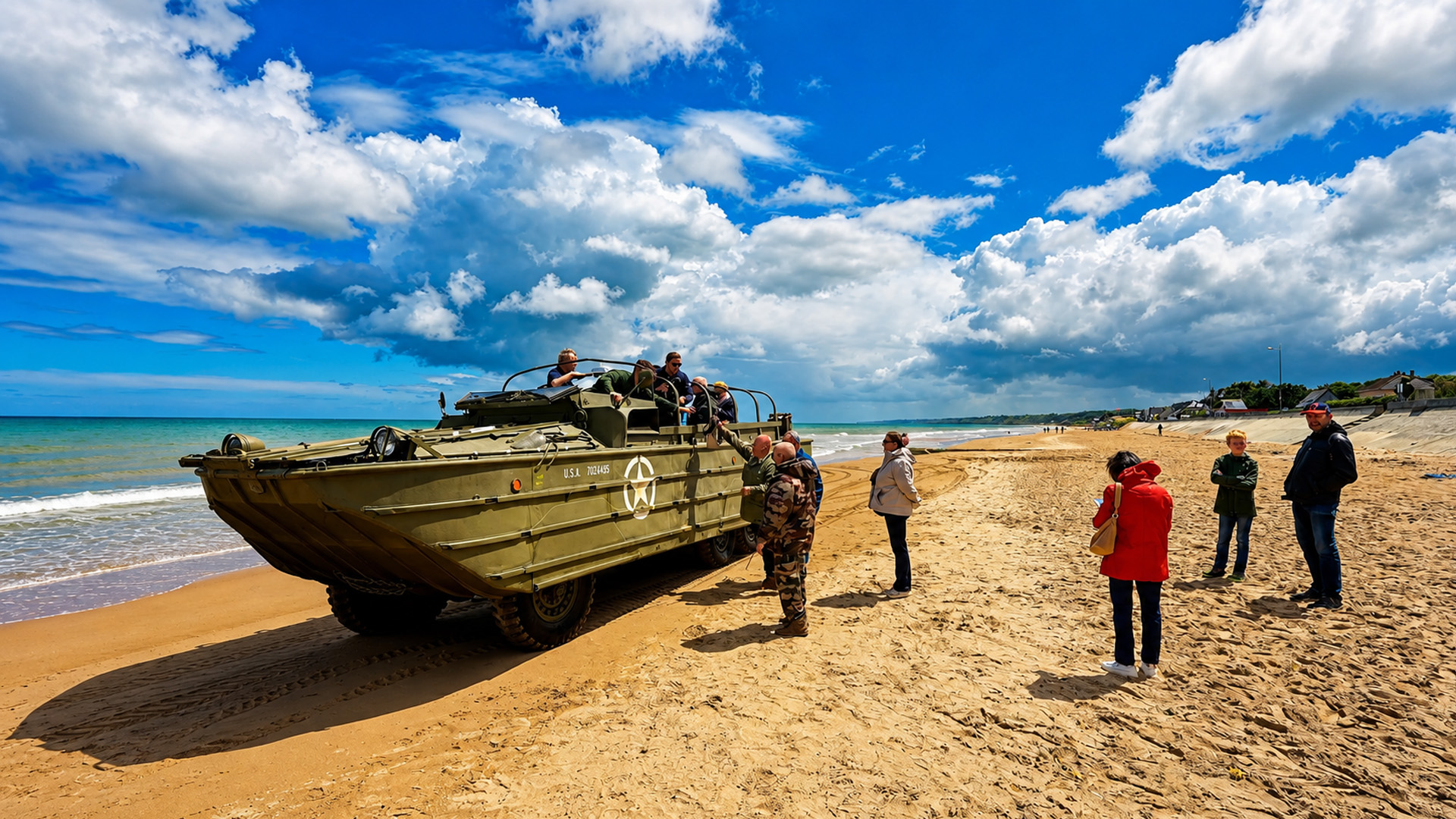 Omaha Beach i Normandie hedrar D-dagens arv (4K)