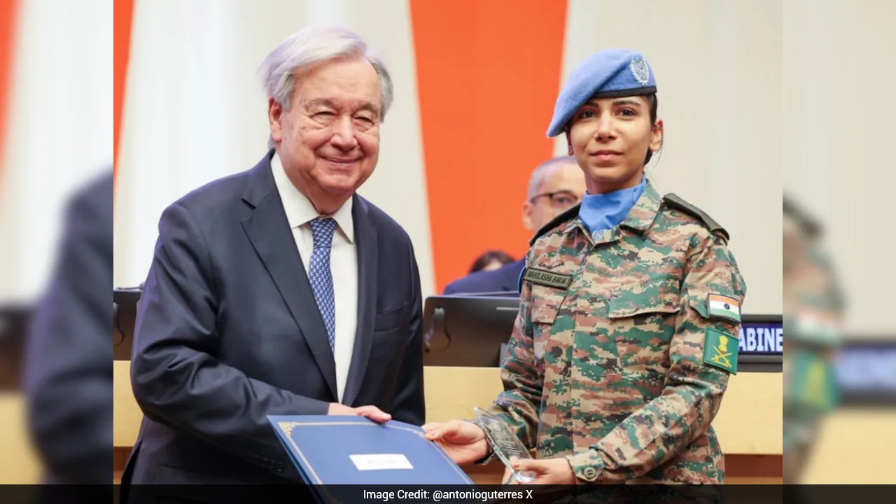 What is the UN Military Gender Advocate Award won by Major Abhilasha Barak?