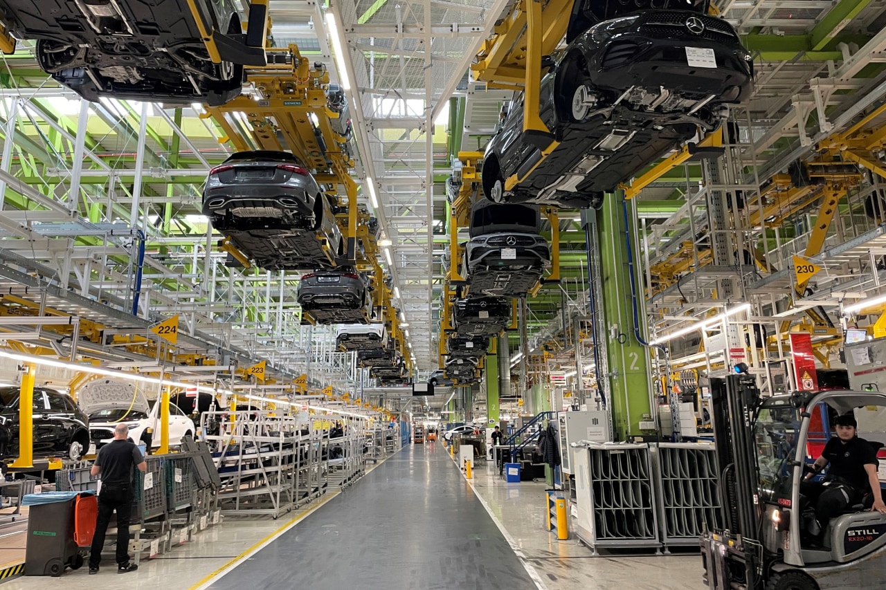 German factory orders fell back in April