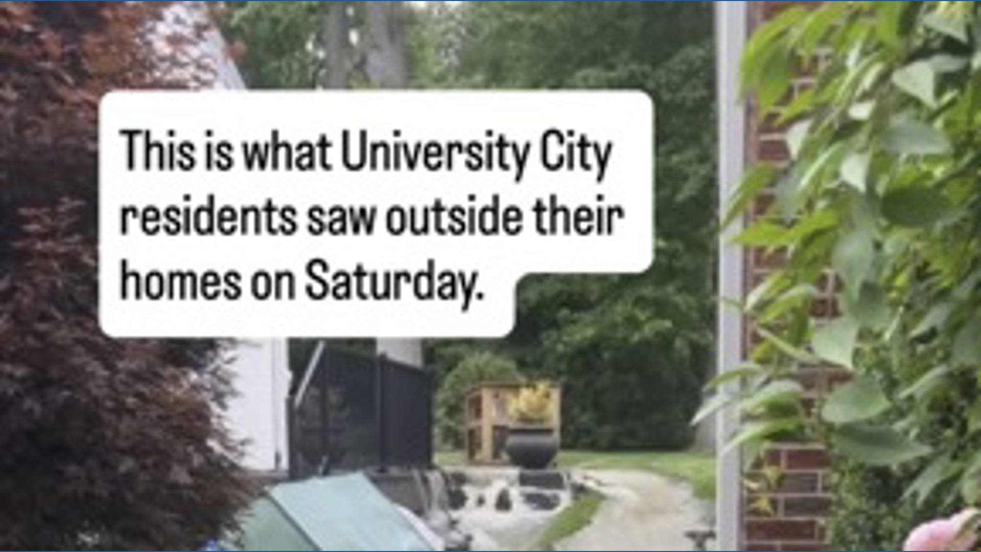 Neighbors share video of water main break in University City