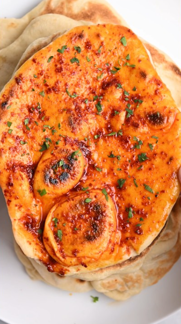 Chinese naan bread with spicy chili oil