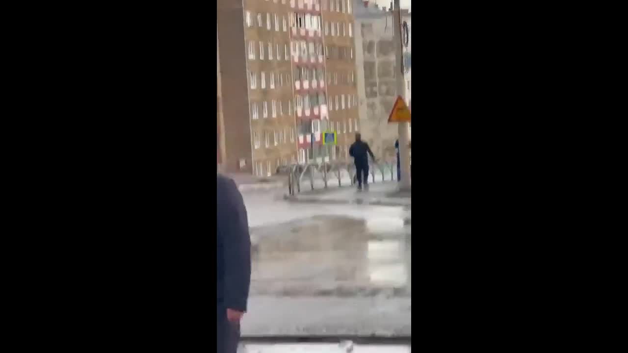 Police chase ends in pedestrian collision in Norilsk, Russia