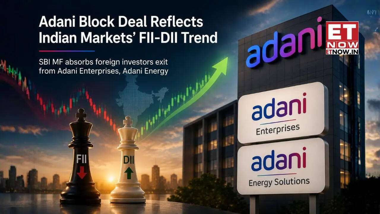 Adani block deal reflects Indian markets' FII-DII trend; SBI MF absorbs ...