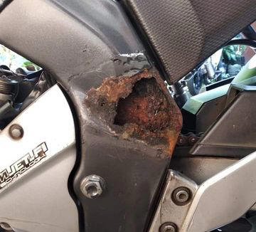 Waspada Rangka Motor Jadi Begini Buat Yang Malas Cuci Motor Bekas