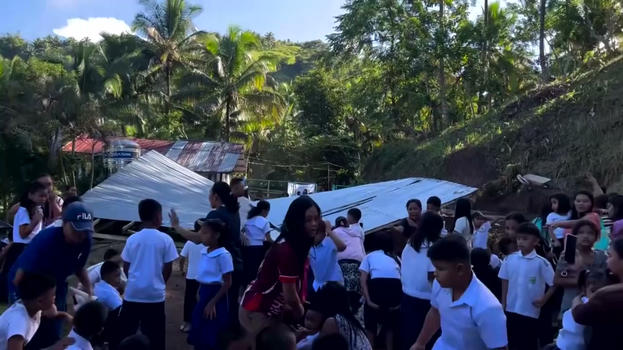Roof collapses on Philippine school amid powerful earthquake