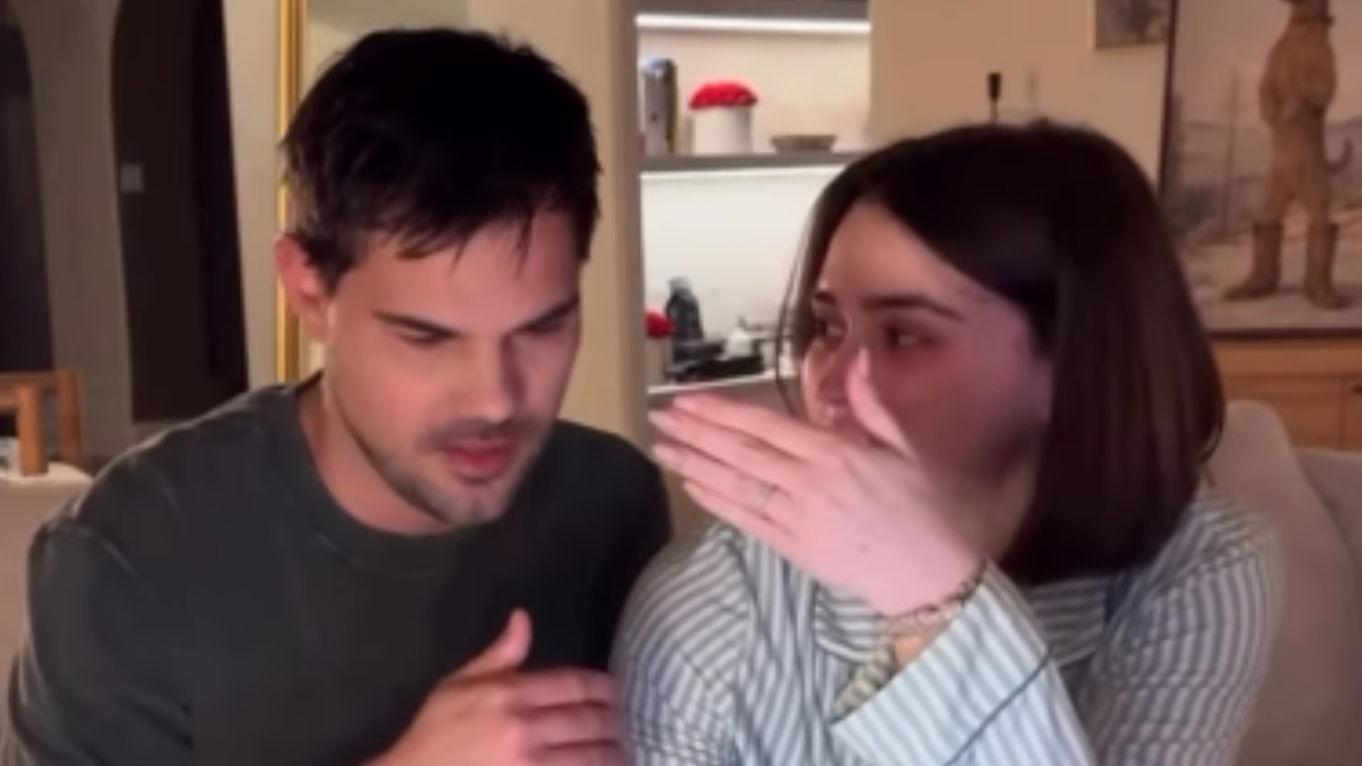 Taylor Lautner and wife Tay share baby's gender reveal