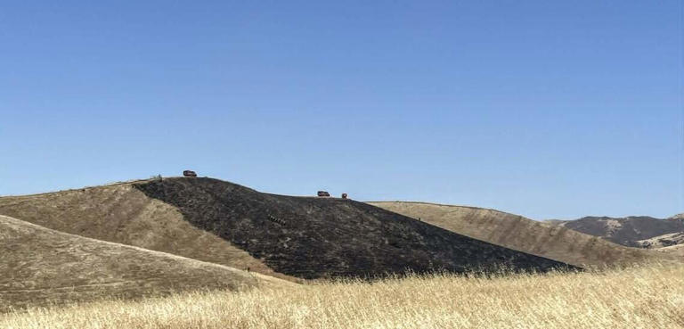 Vegetation fire burns nearly 27 acres near SLO County line