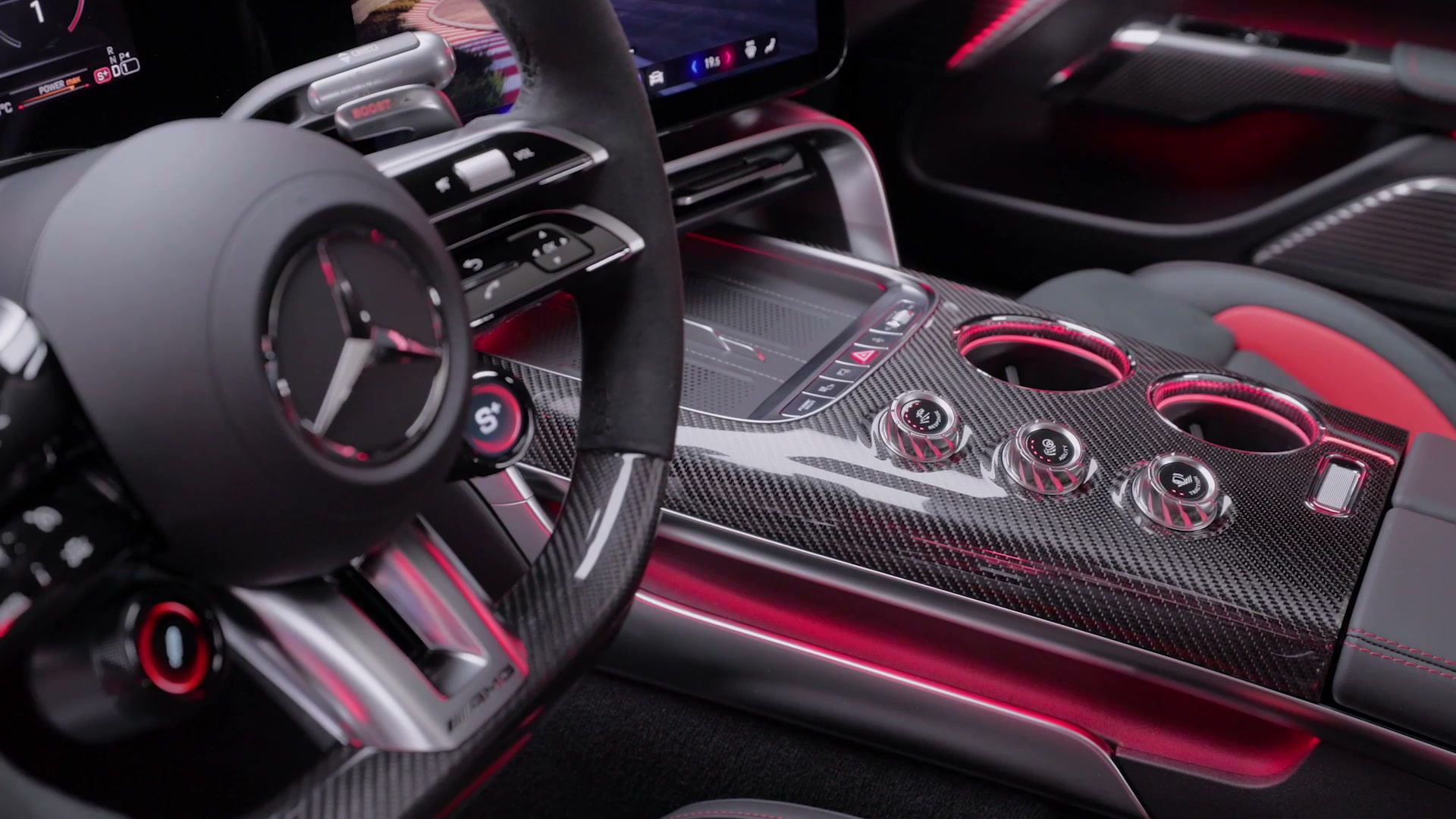 Mercedes-AMG GT 63 4-door coupé interior design in opalite white magno