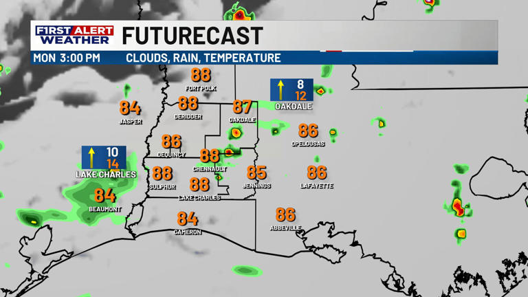 First alert forecast: Spotty downpours to start the week, as warm and ...