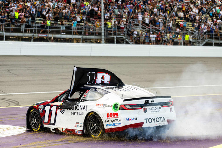 Photos: Caution flags, Kyle Busch tributes and a Denny Hamlin comeback ...