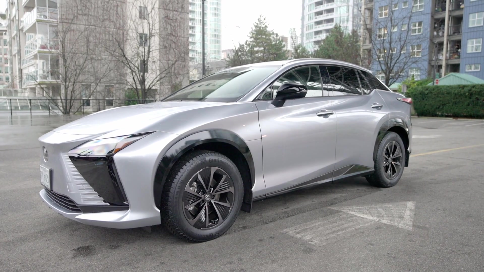 2026 Lexus RZ350e signature exterior design in iridium