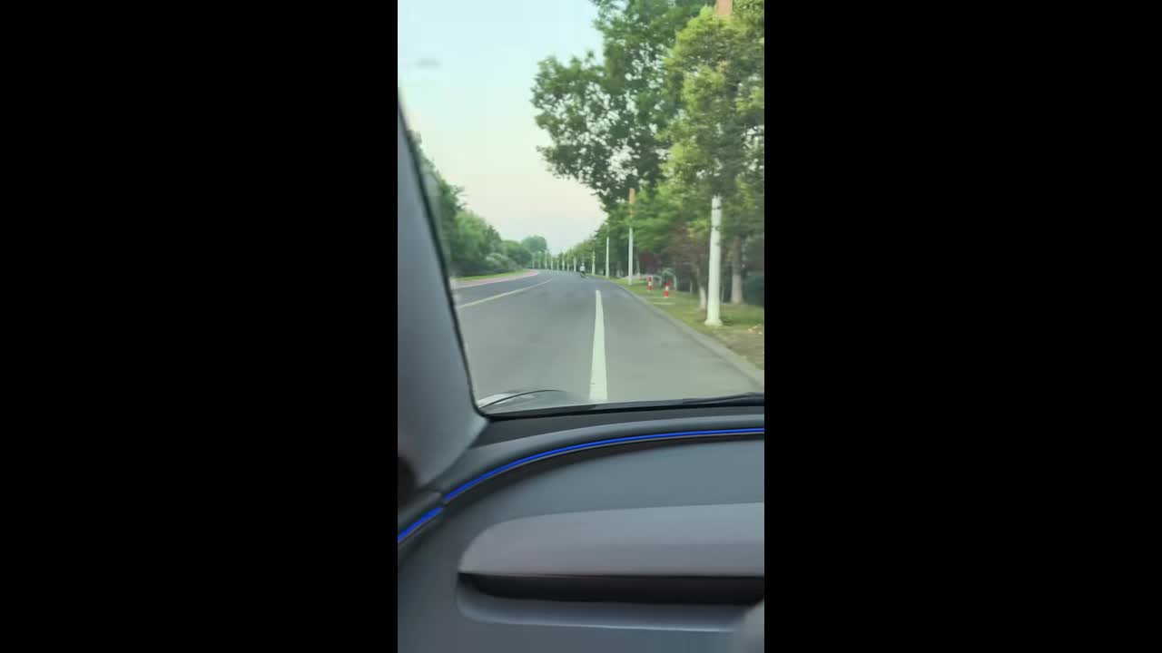 Thin column of smoke rises from treetop in Jiangsu, China