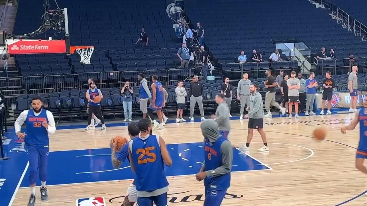 Knicks hold practice session ahead of Game 3 of NBA Finals