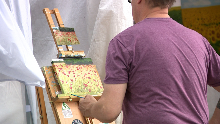 Art lovers flock to Butchertown for annual art fair