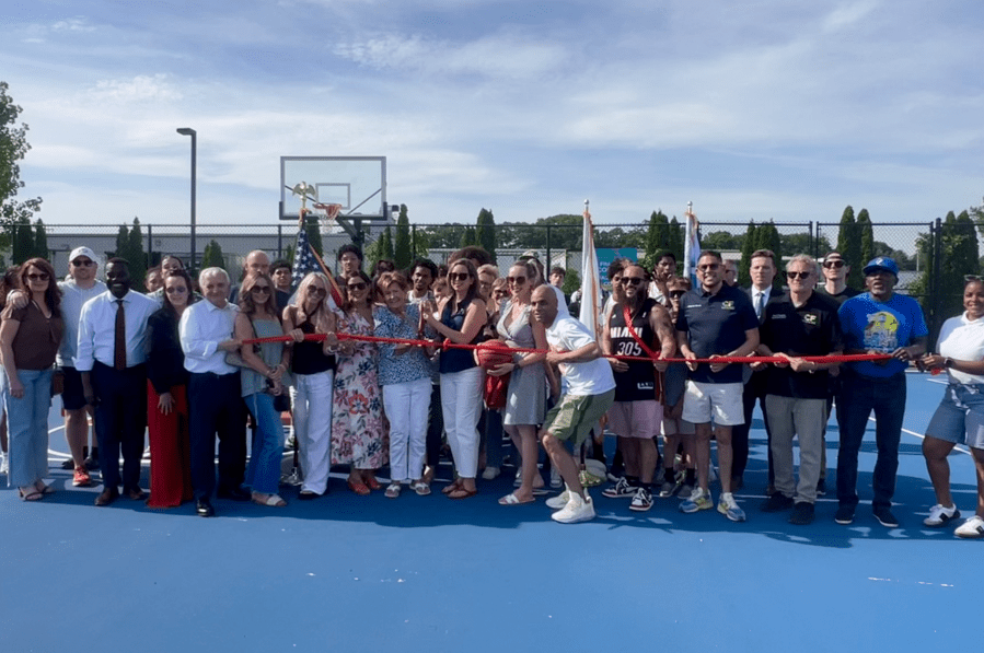 Central Falls cuts ribbon on new basketball courts