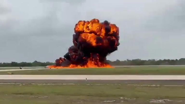 Video: Private jet crashes, bursts into flames during emergency landing ...