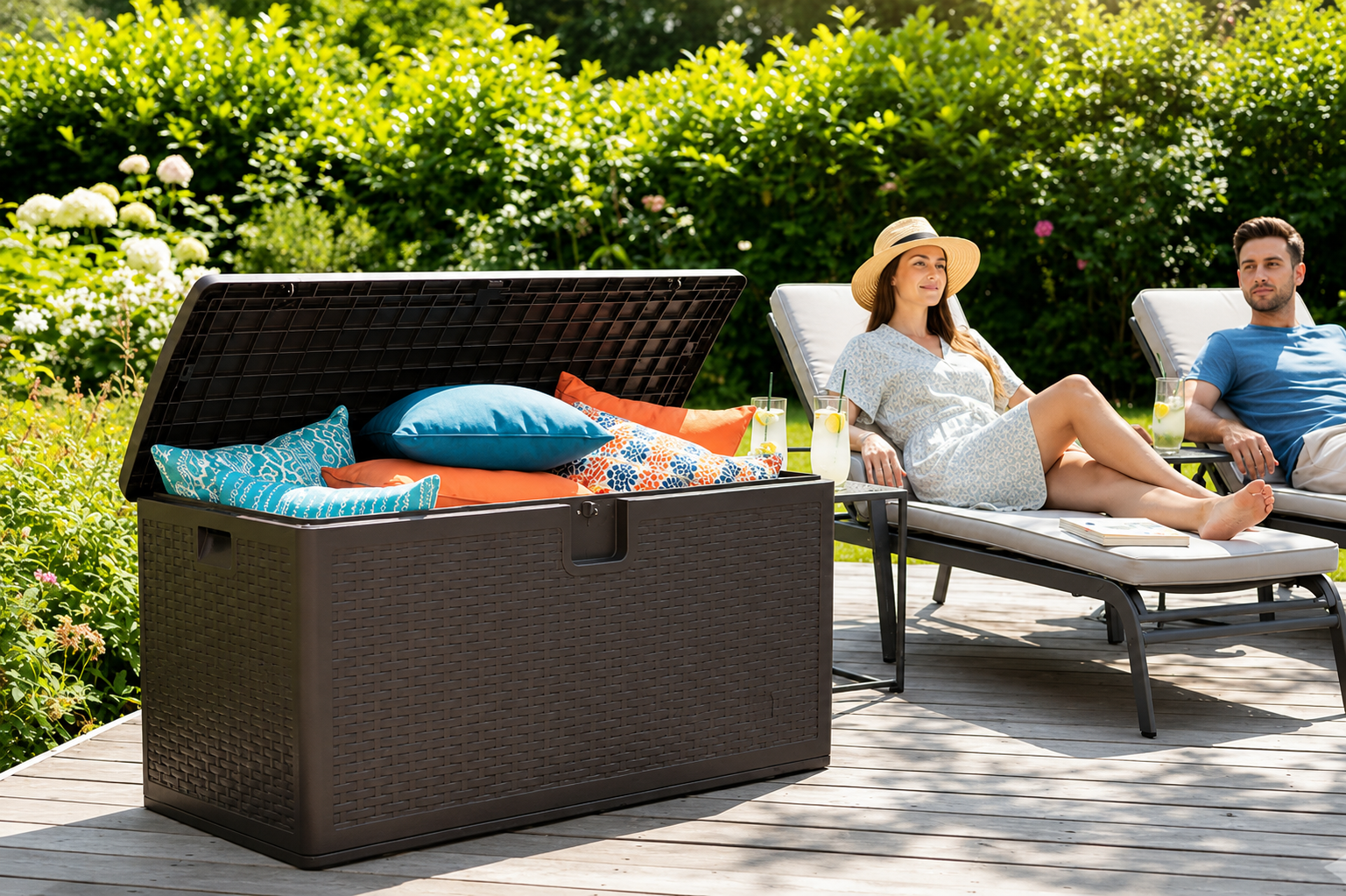 This huge, £62 garden storage box could be the answer to patio clutter ...