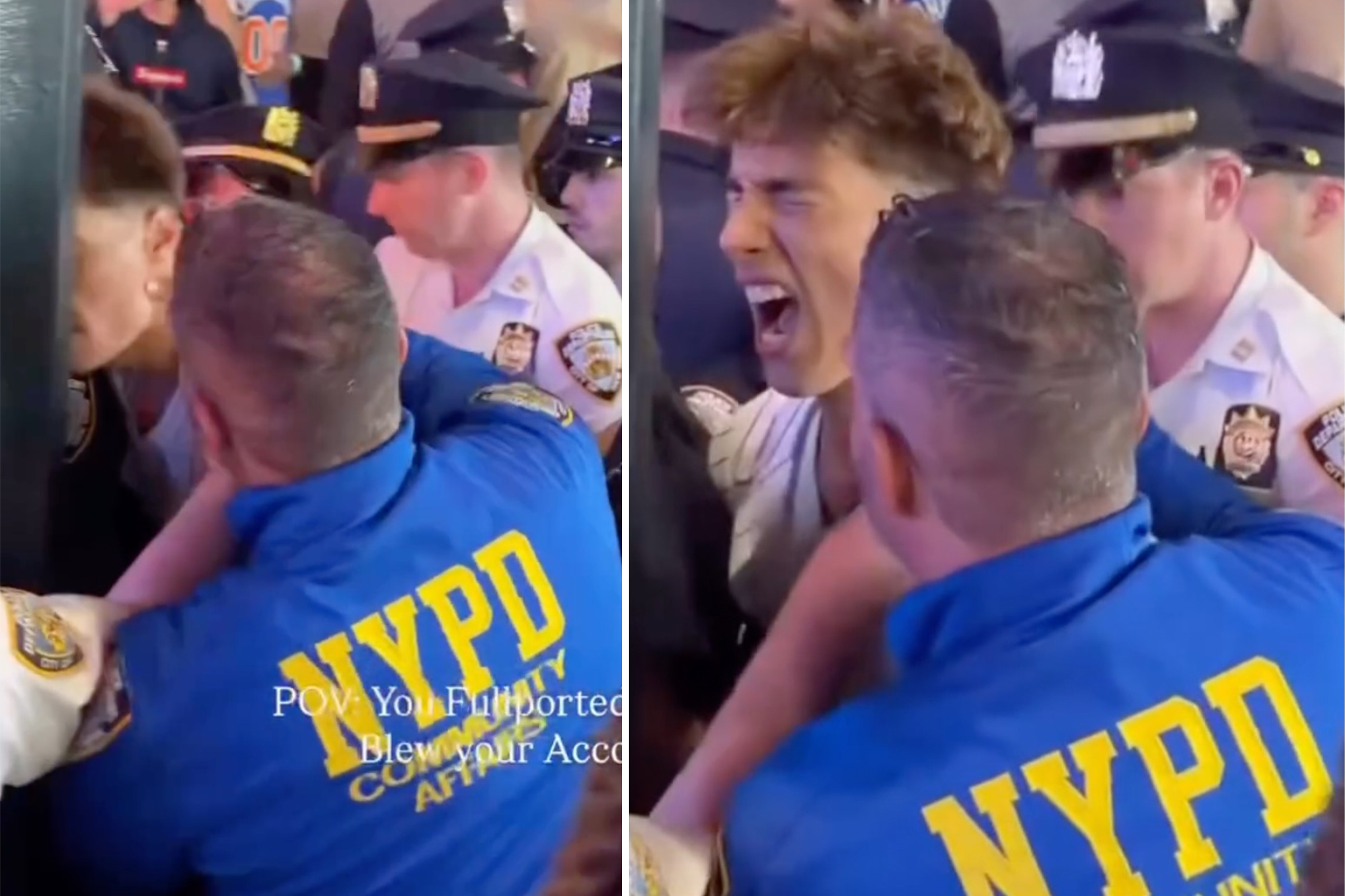 NYPD cop appears to slam Knicks fan’s head into pole during arrest at ...