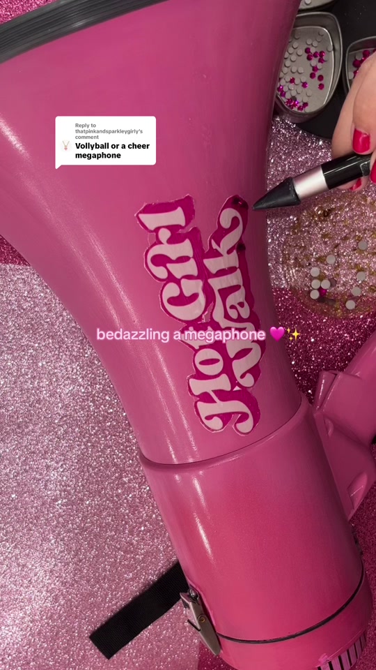 How to style a rhinestone megaphone for hot girl walk