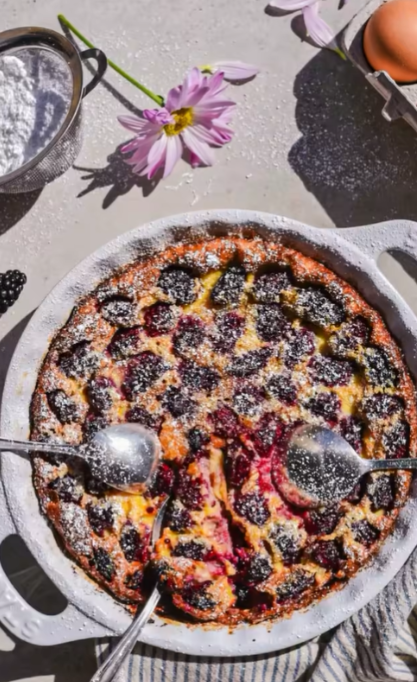 Easy and delicious elegant blackberry flaugnarde