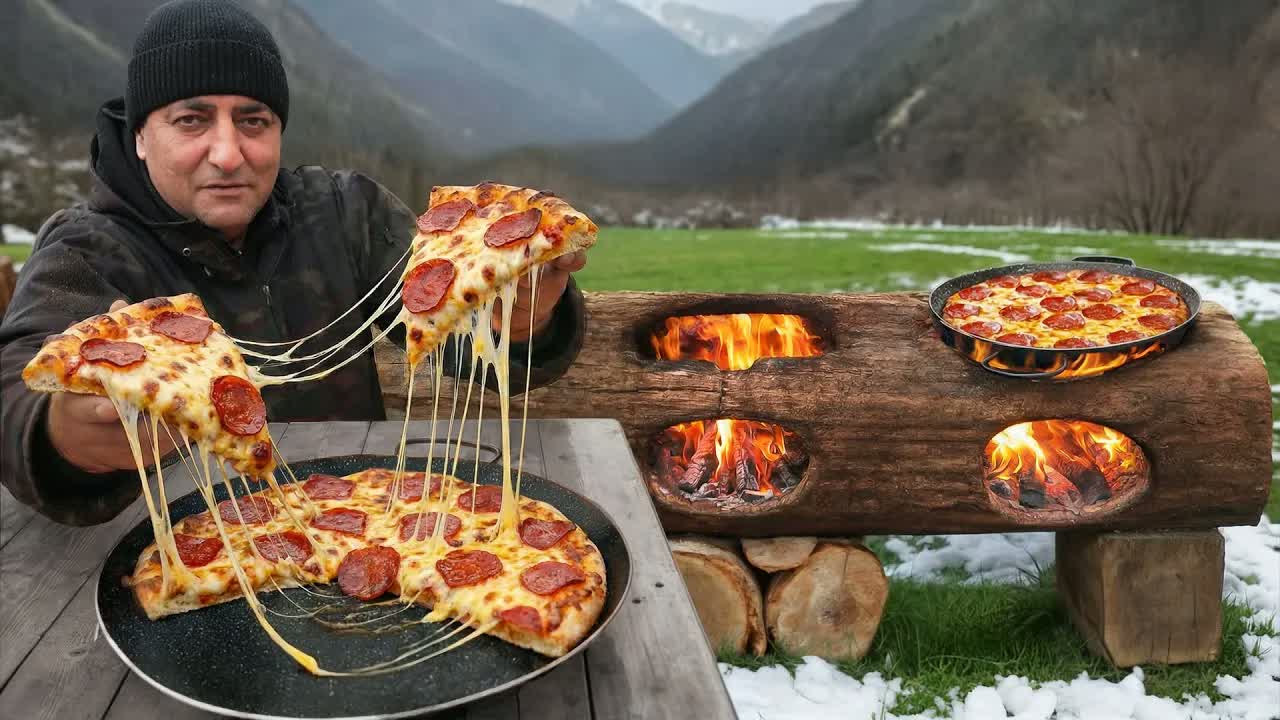 Wood-fired village pizza made the old-fashioned way