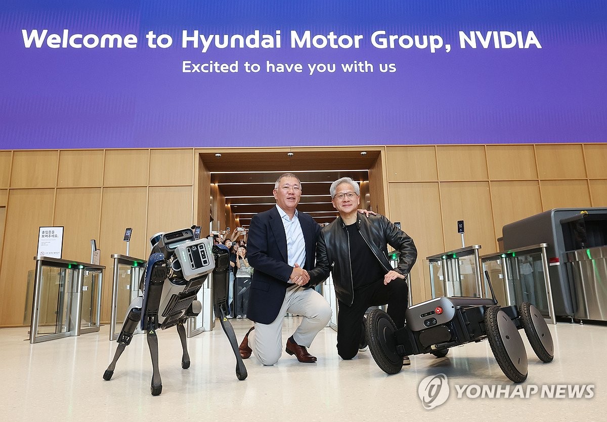 (Lead) Hyundai Motor, Nvidia discuss expanding cooperation in physical ...