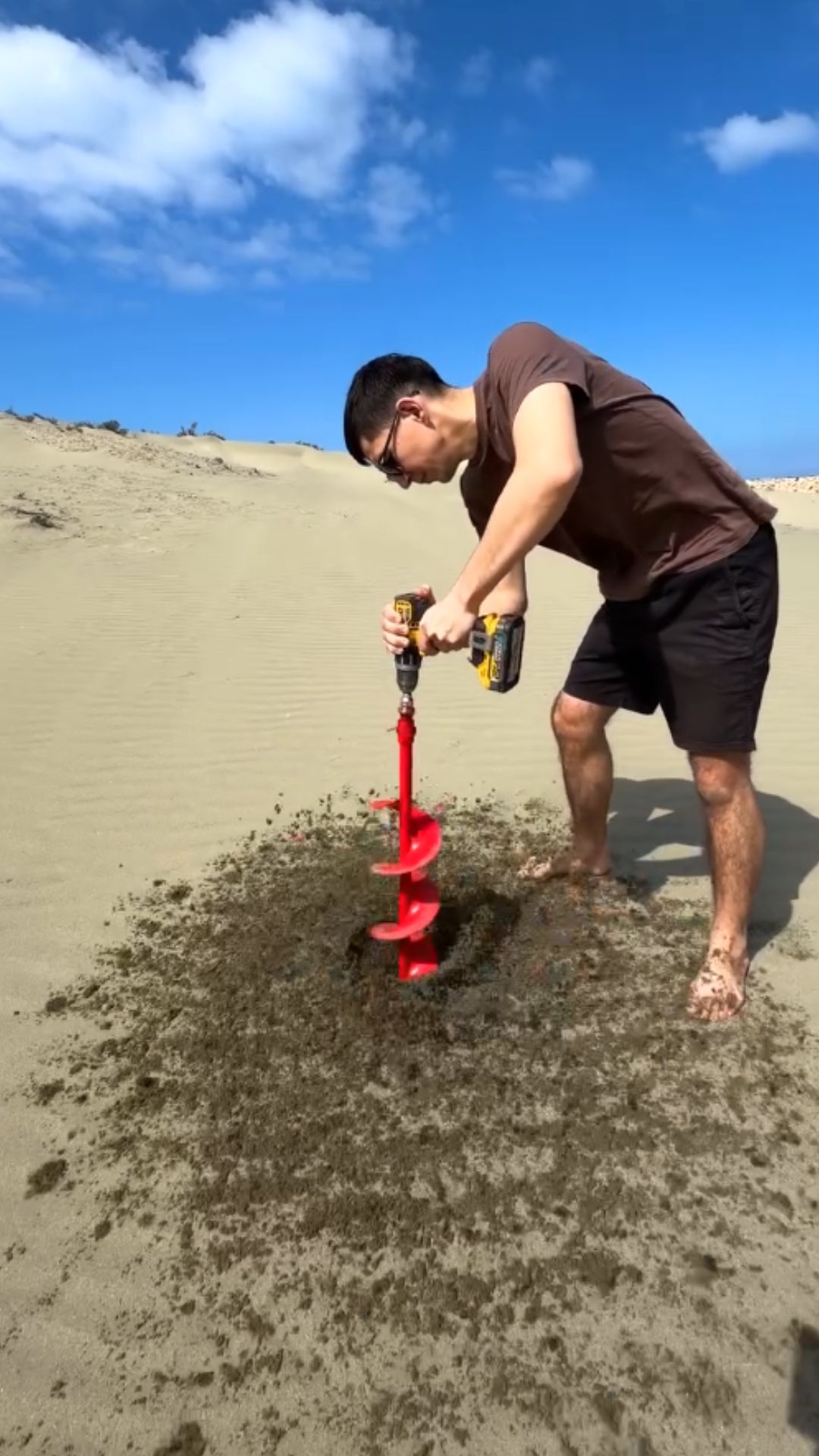Uncovering silver buried in desert sand