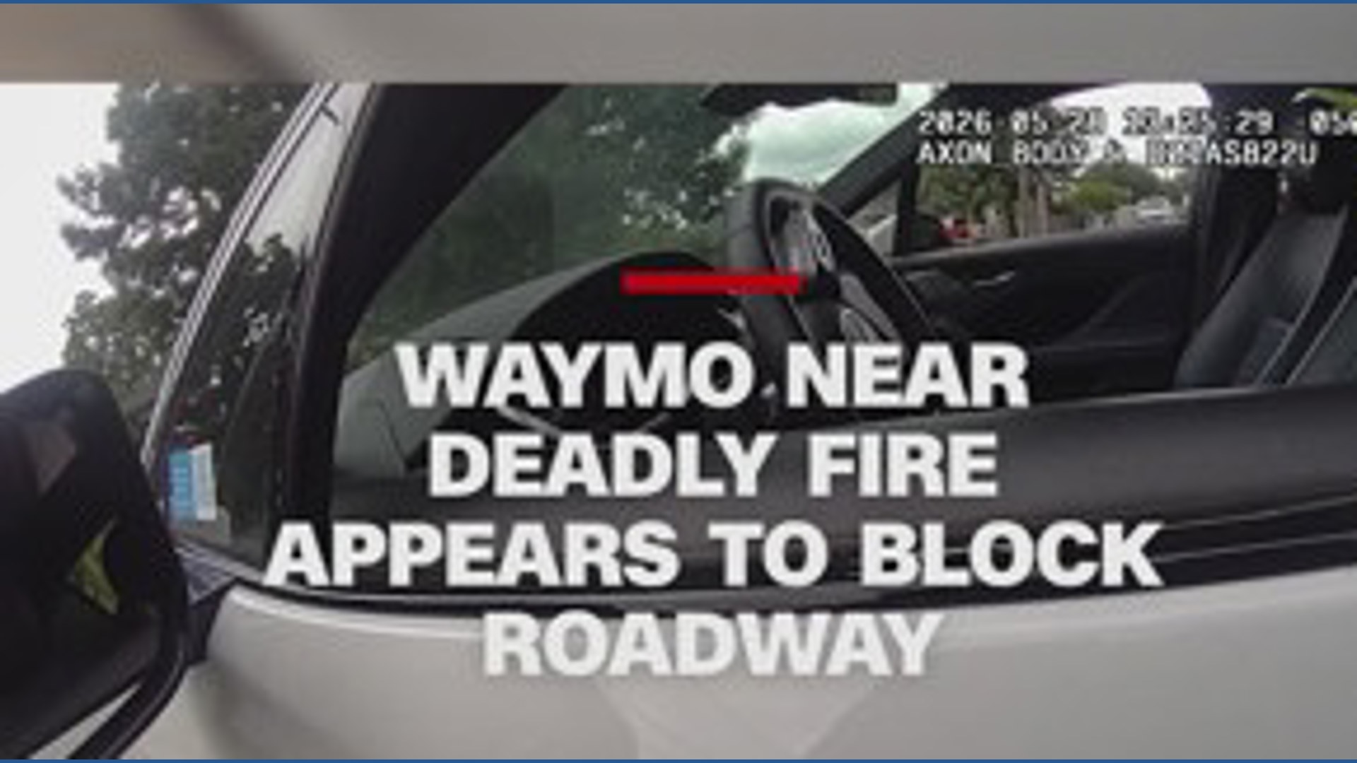 Waymo car blocks road near deadly Dallas fire
