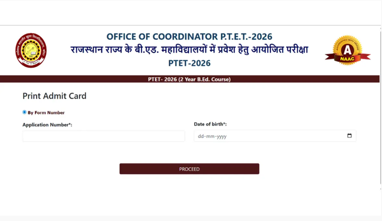 Rajasthan PTET admit card 2026 released at vmou.ac.in: Direct link to ...