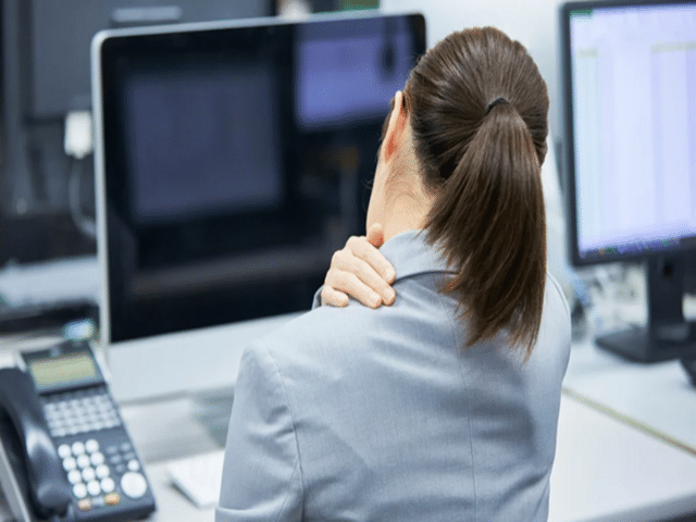 Has your neck become stiff from hours of using a laptop and mobile ...